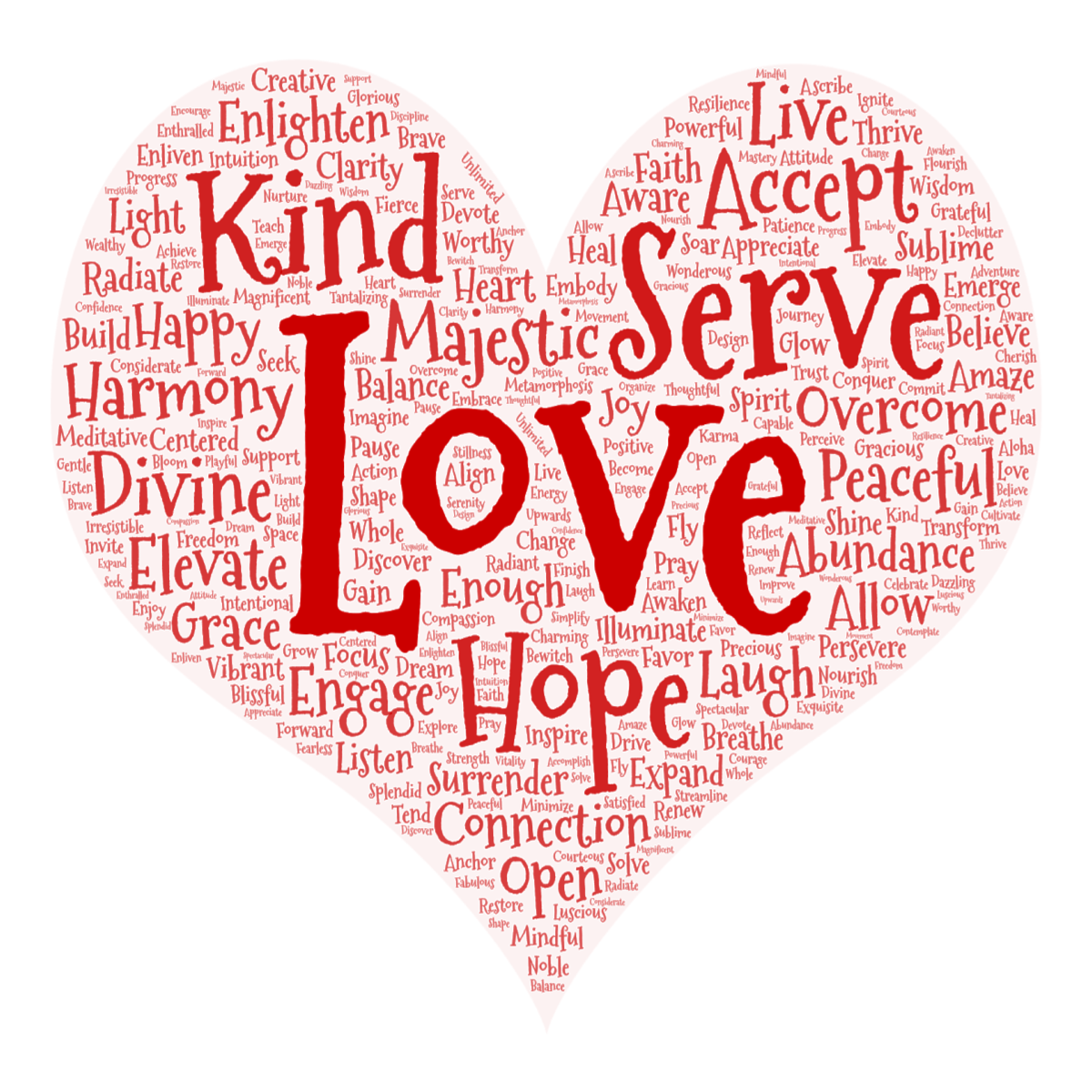 Heart Word Art Print