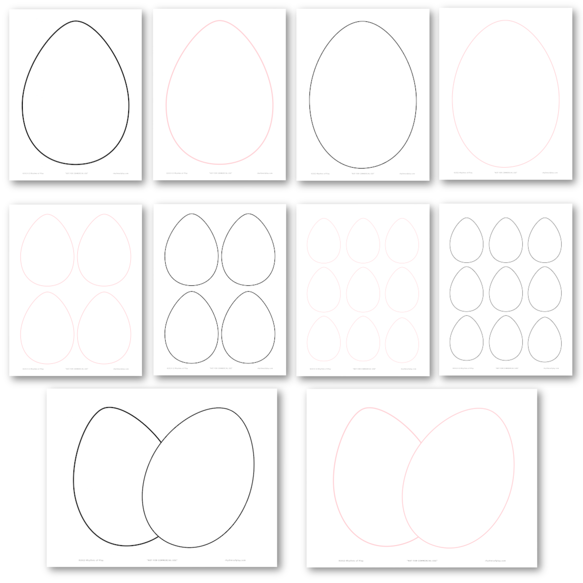 Printable Easter Egg Templates